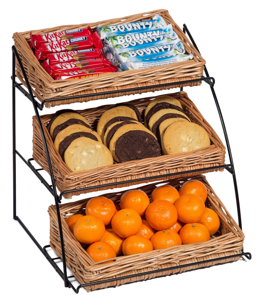 Prestige Wicker Retail Display Stand with Baskets – PrestigeWicker US